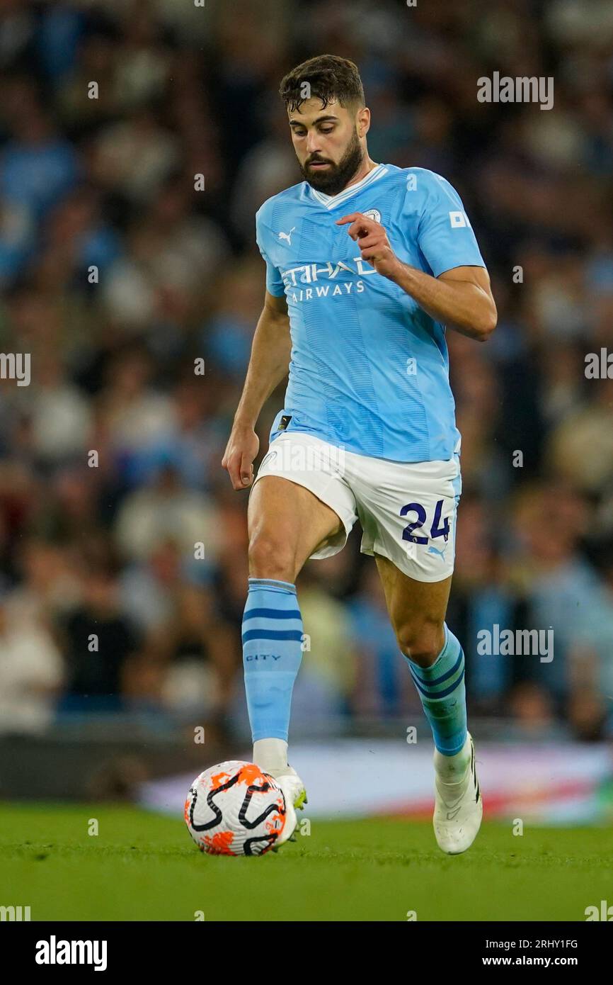 Manchester City's Josko Gvardiol controls the ball during the English ...