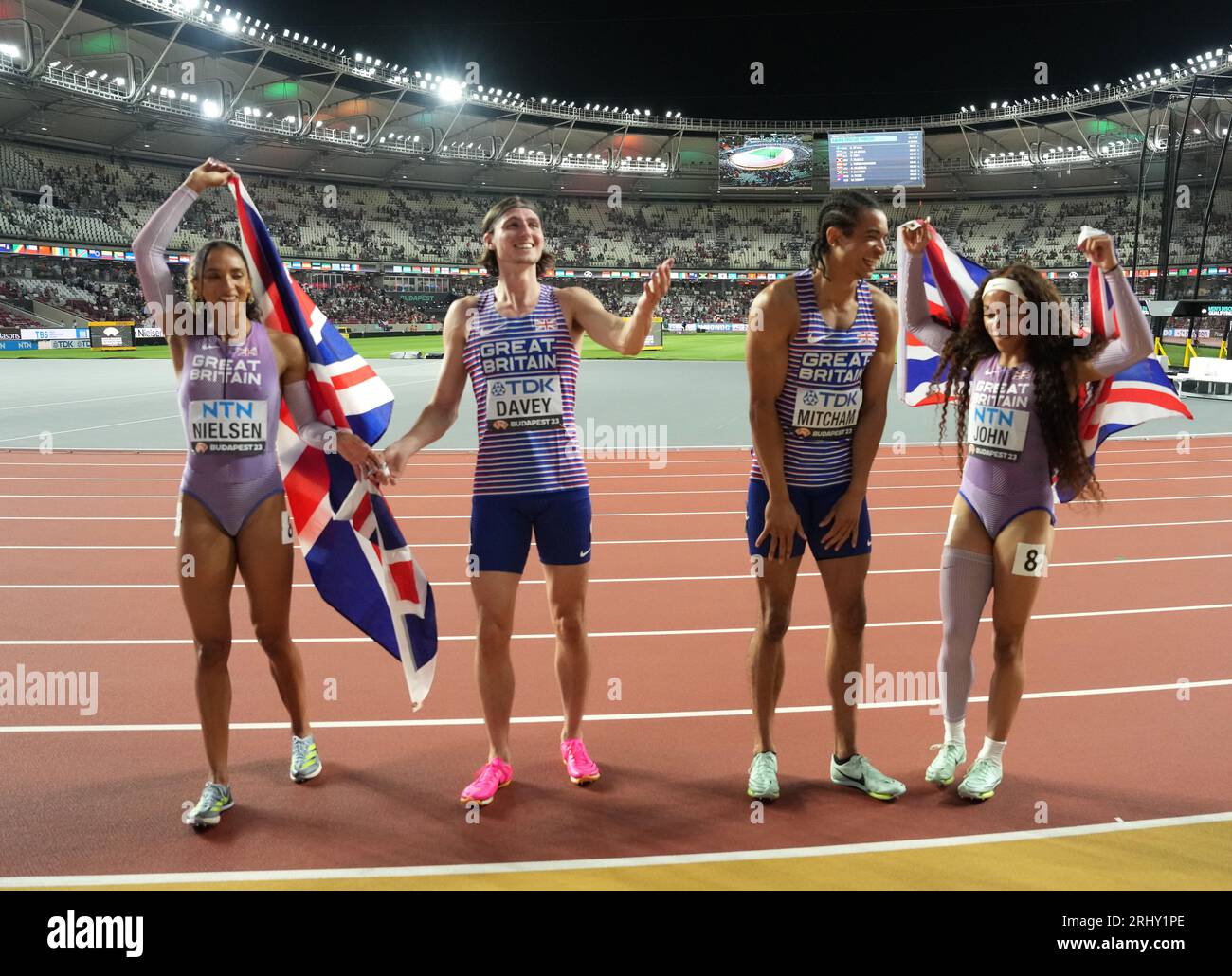 Great Britain's Lavial Nielsen, Lewis Davey, Rio Mitcham, and Yemi Mary ...