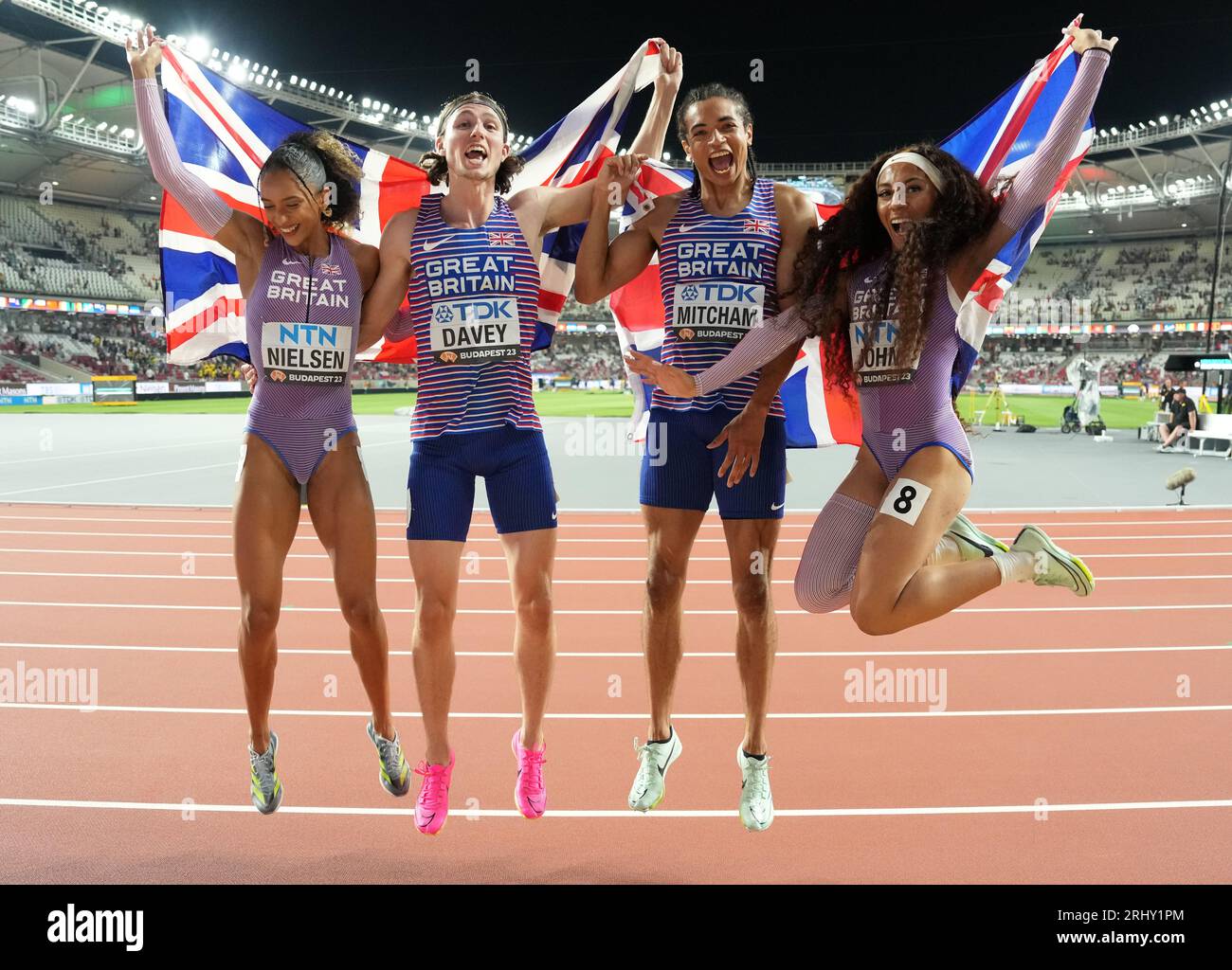 Great Britain's Lavial Nielsen, Lewis Davey, Rio Mitcham, and Yemi Mary ...