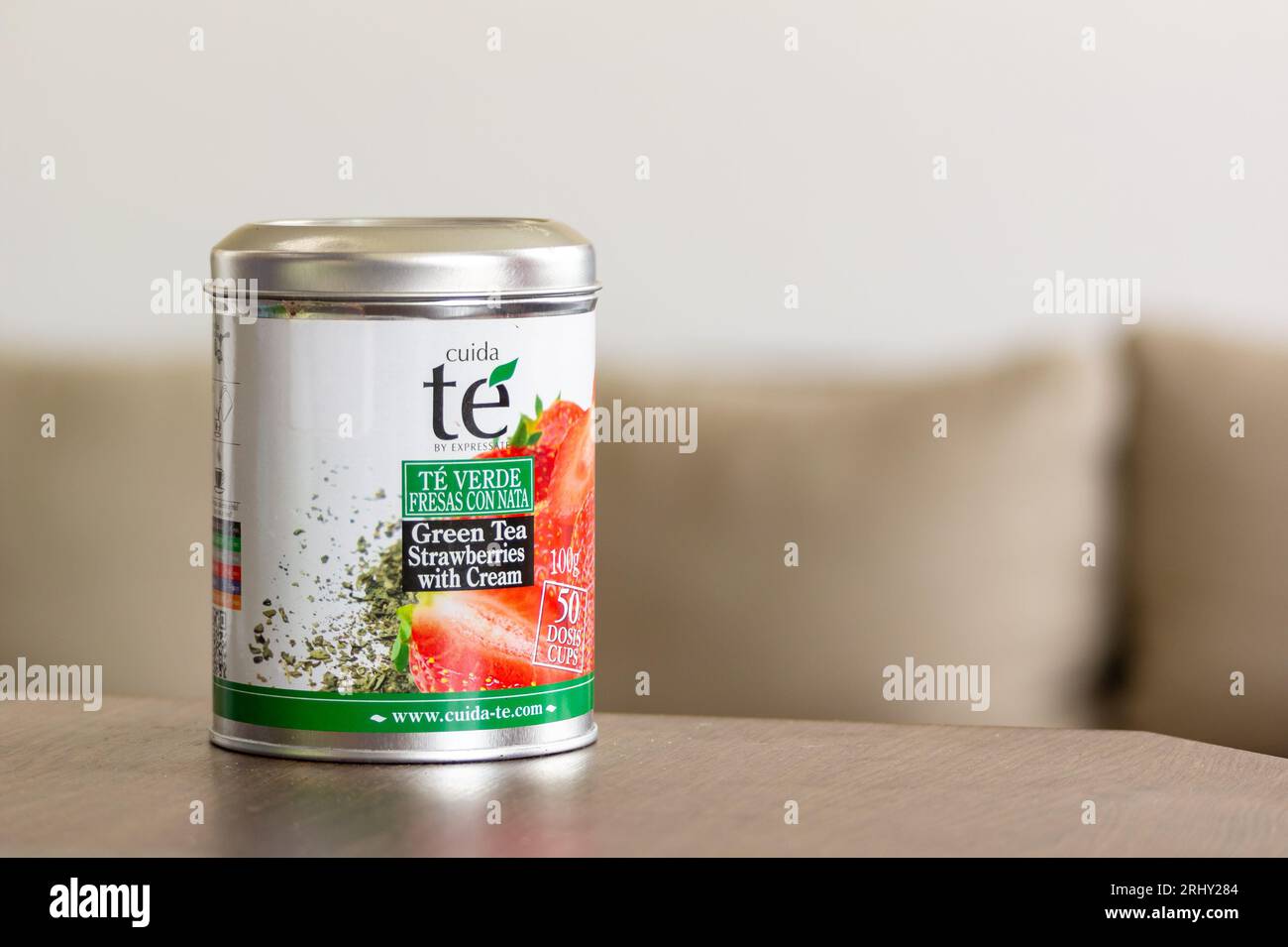 OSTRAVA, CZECH REPUBLIC - JUNE 21, 2023: Cuida Strawberry flavoured ...