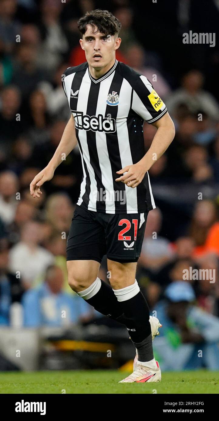 Manchester, UK. 19th Aug, 2023. Tino Livramento of Newcastle United ...