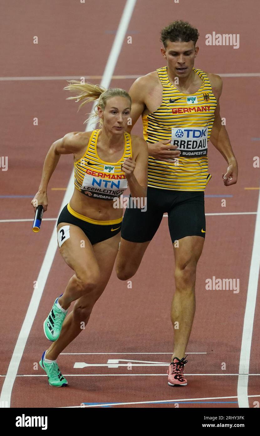 Budapest, Hungary. 19th Aug, 2023. Athletics: World Championships, 4 x ...