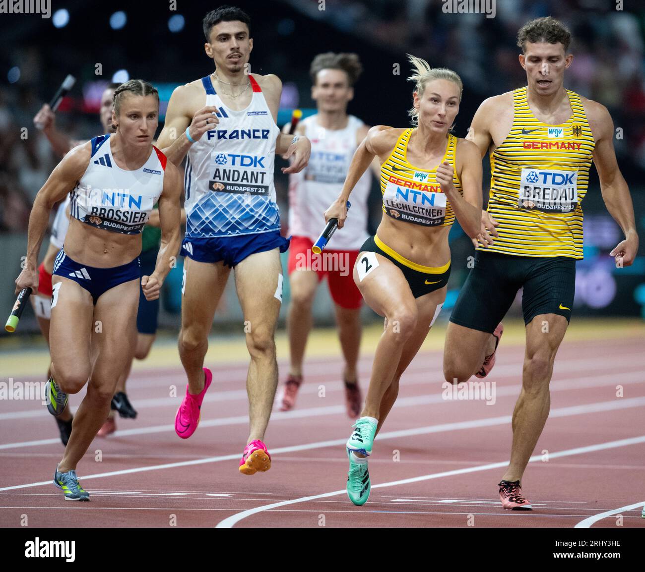 Budapest, Hungary. 19th Aug, 2023. Athletics: World Championships, 4 x ...