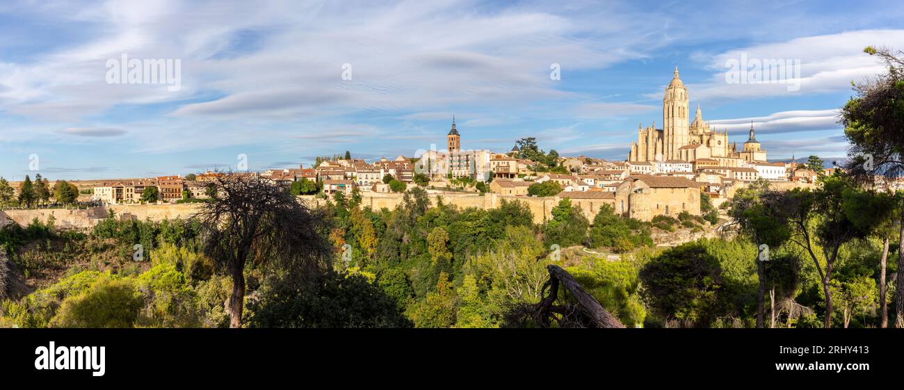 Segovia, Spain, high resolution panorama of the city with Segovia ...