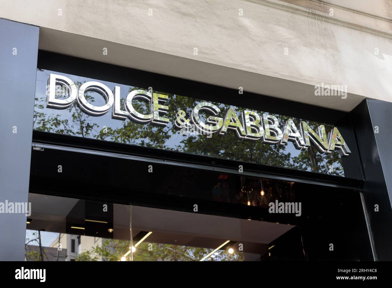 Barcelona, Spain - 10 August 2023: Dolce Gabbana Storefront in ...