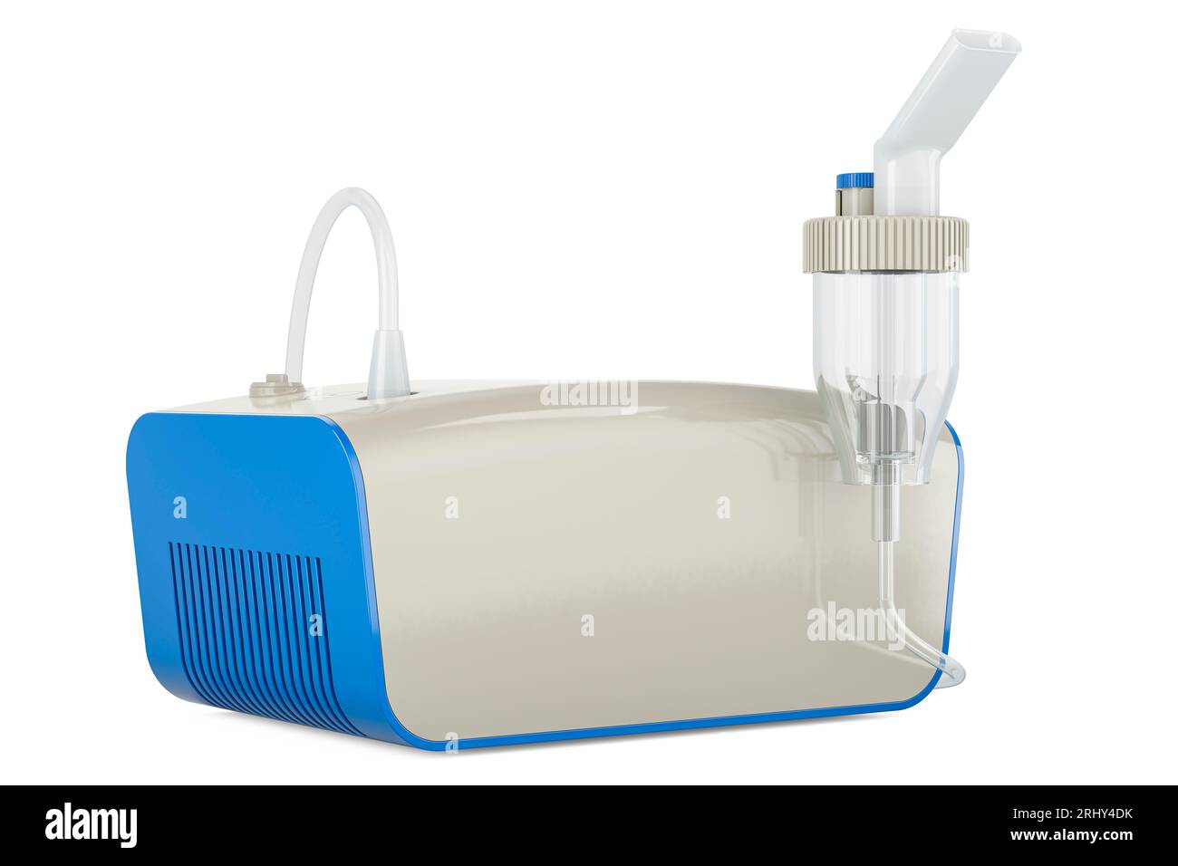 Compressor inhaler, nebulizer. 3D rendering isolated on white ...