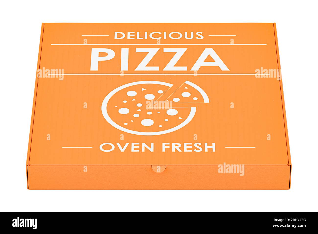 Closed pizza box, 3D rendering isolated on white background Stock Photo ...