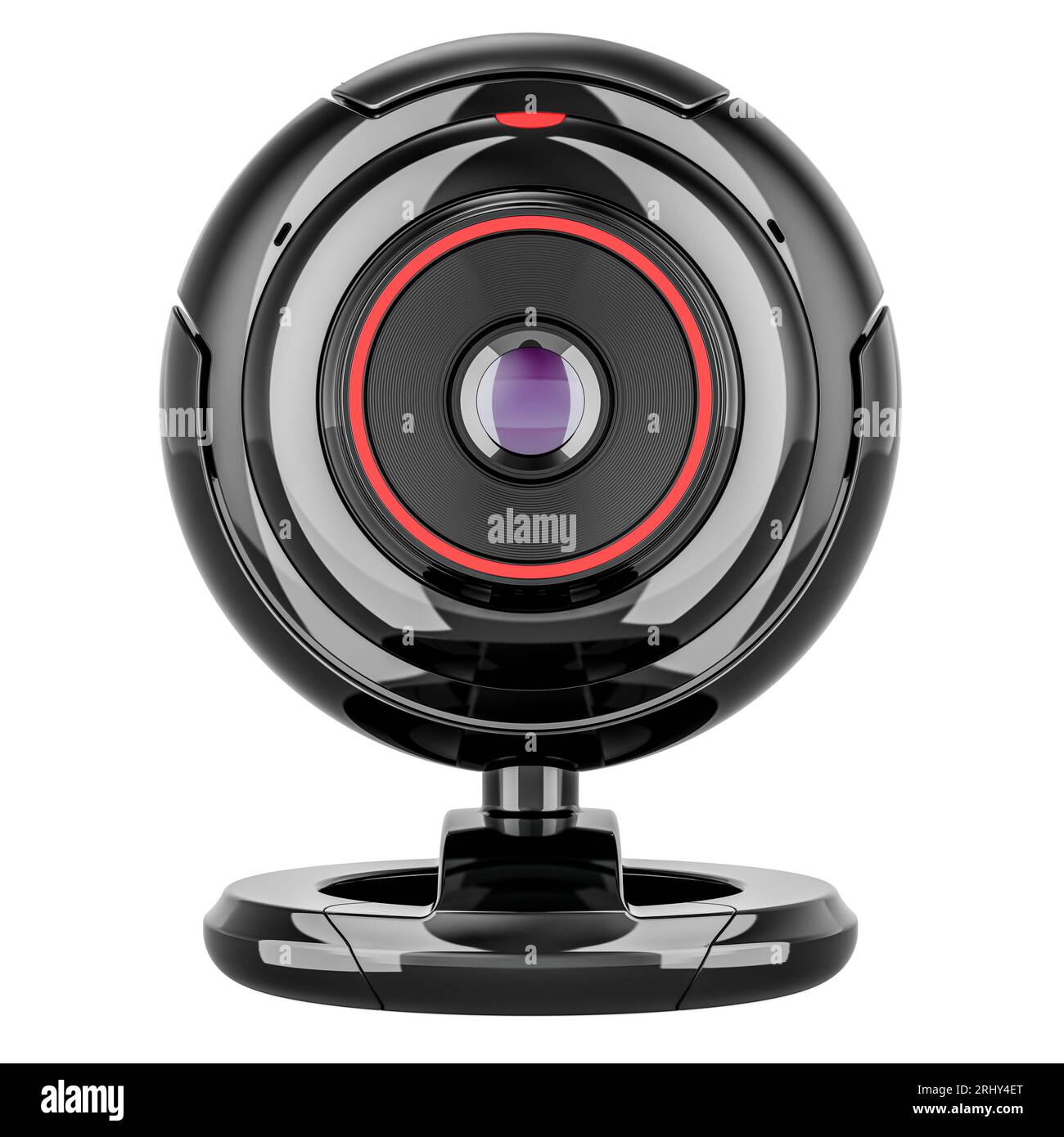 Webcam, front view. 3D rendering isolated on white background Stock ...