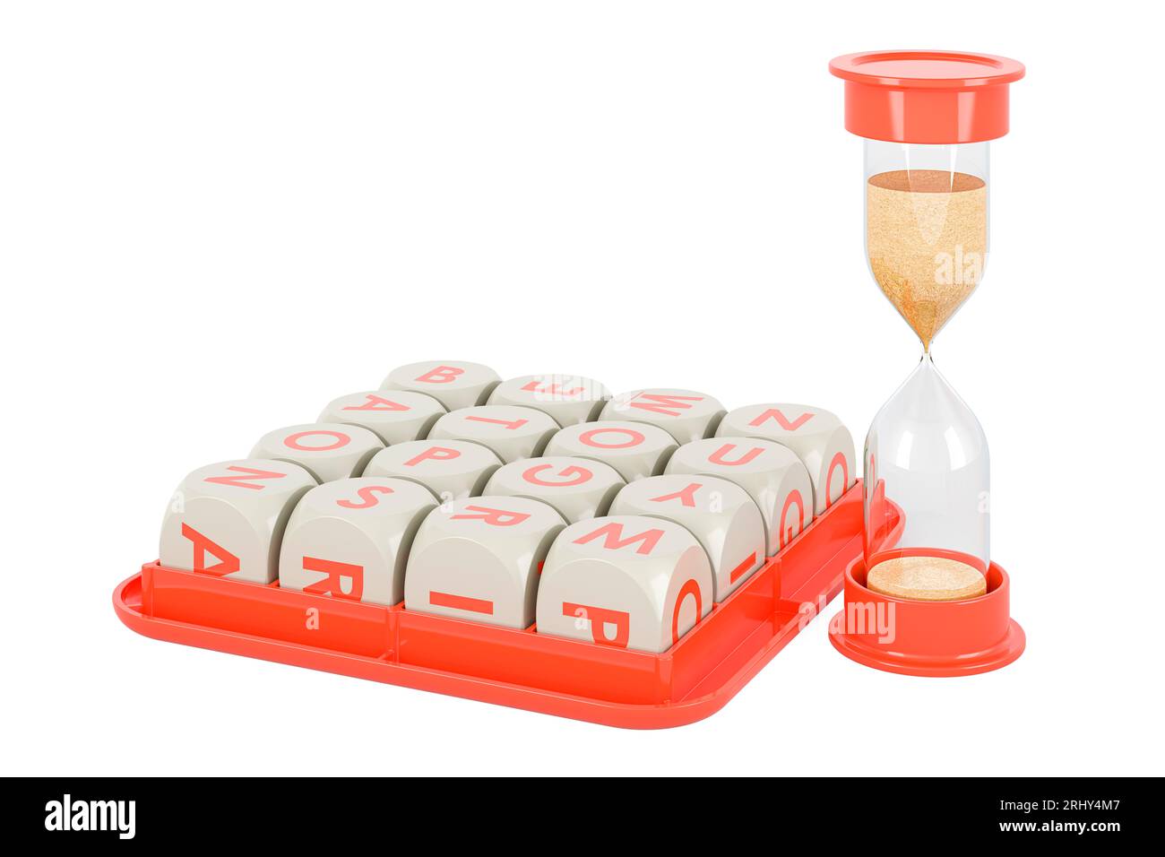 Boggle Board Game, closeup. 3D rendering isolated on white background ...