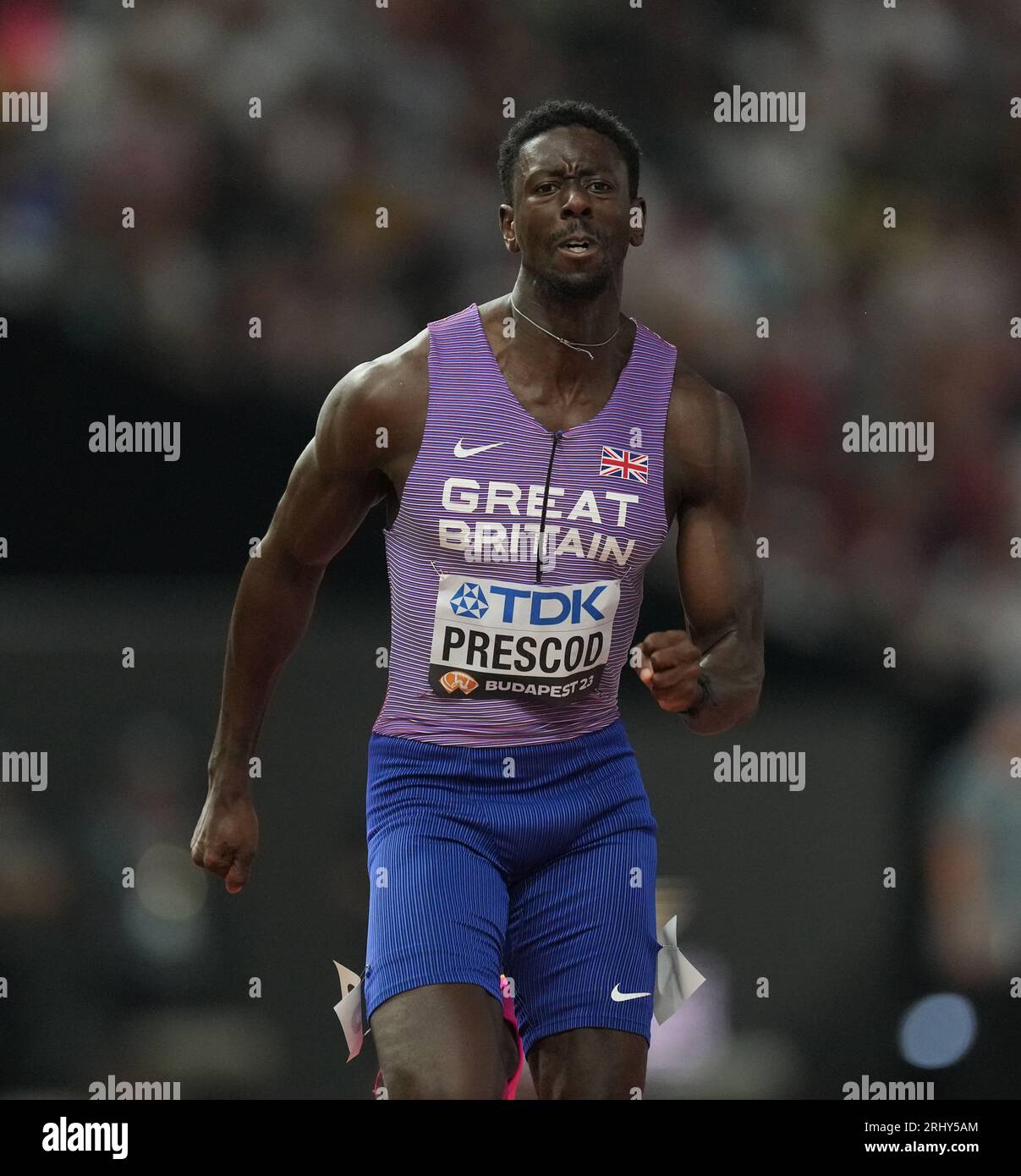 Great Britain's Reece Prescod in the Men's 100m heat 4 on day one of ...