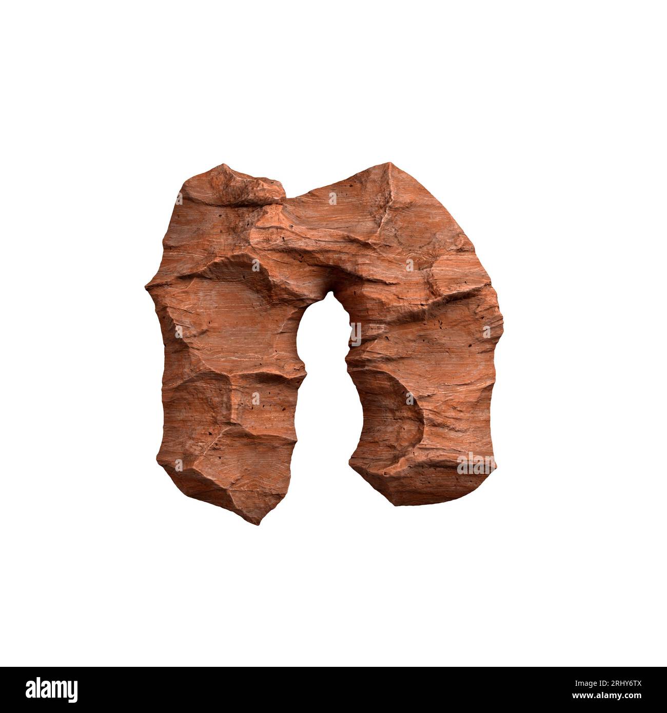 Desert sandstone letter N - Small 3d red rock font - Suitable for ...