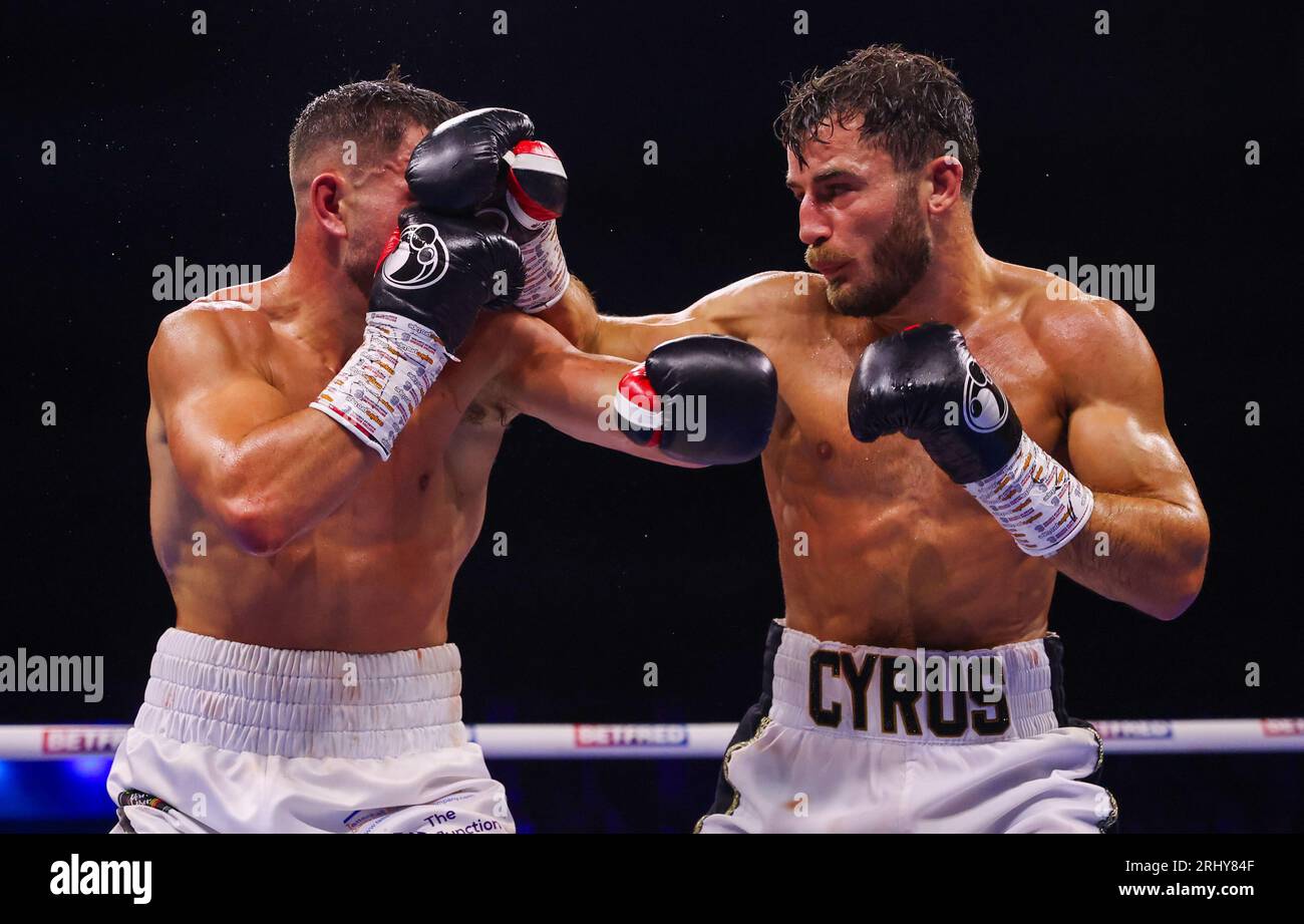 Conah Walker against Cyrus Pattinson in a welterweight bout at the ...