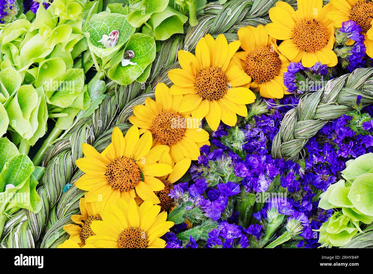 Colorful flowers background. View from above Stock Photo - Alamy