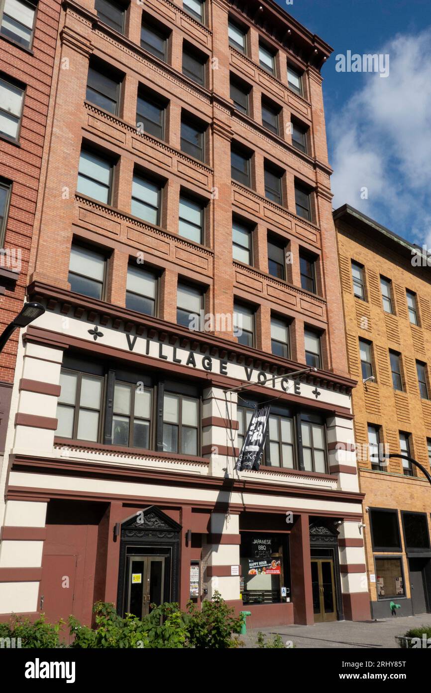 The shuttered newspaper, "The Village Voice" was located at 36 Cooper ...