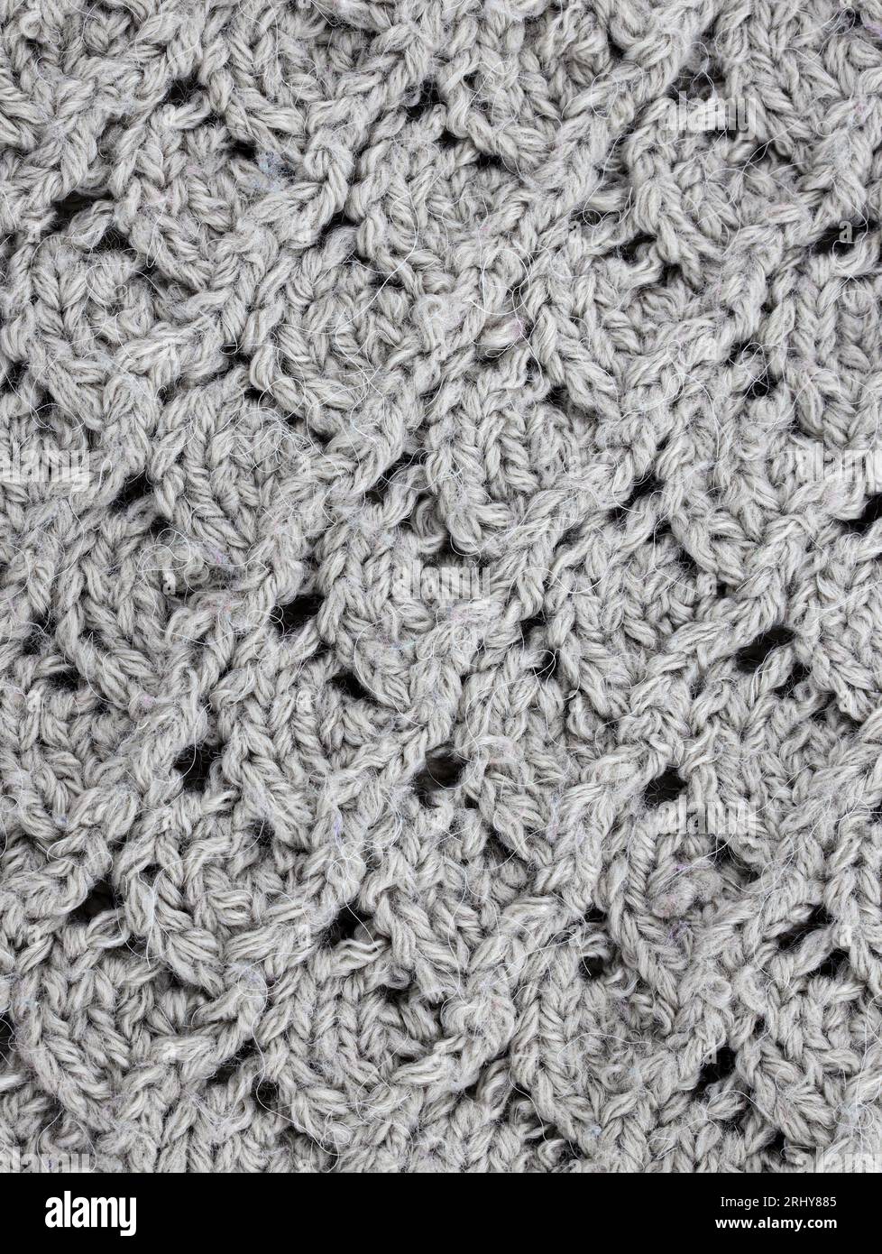 Gray Knitting pattern close-up. Knitting is an easy pattern for ...