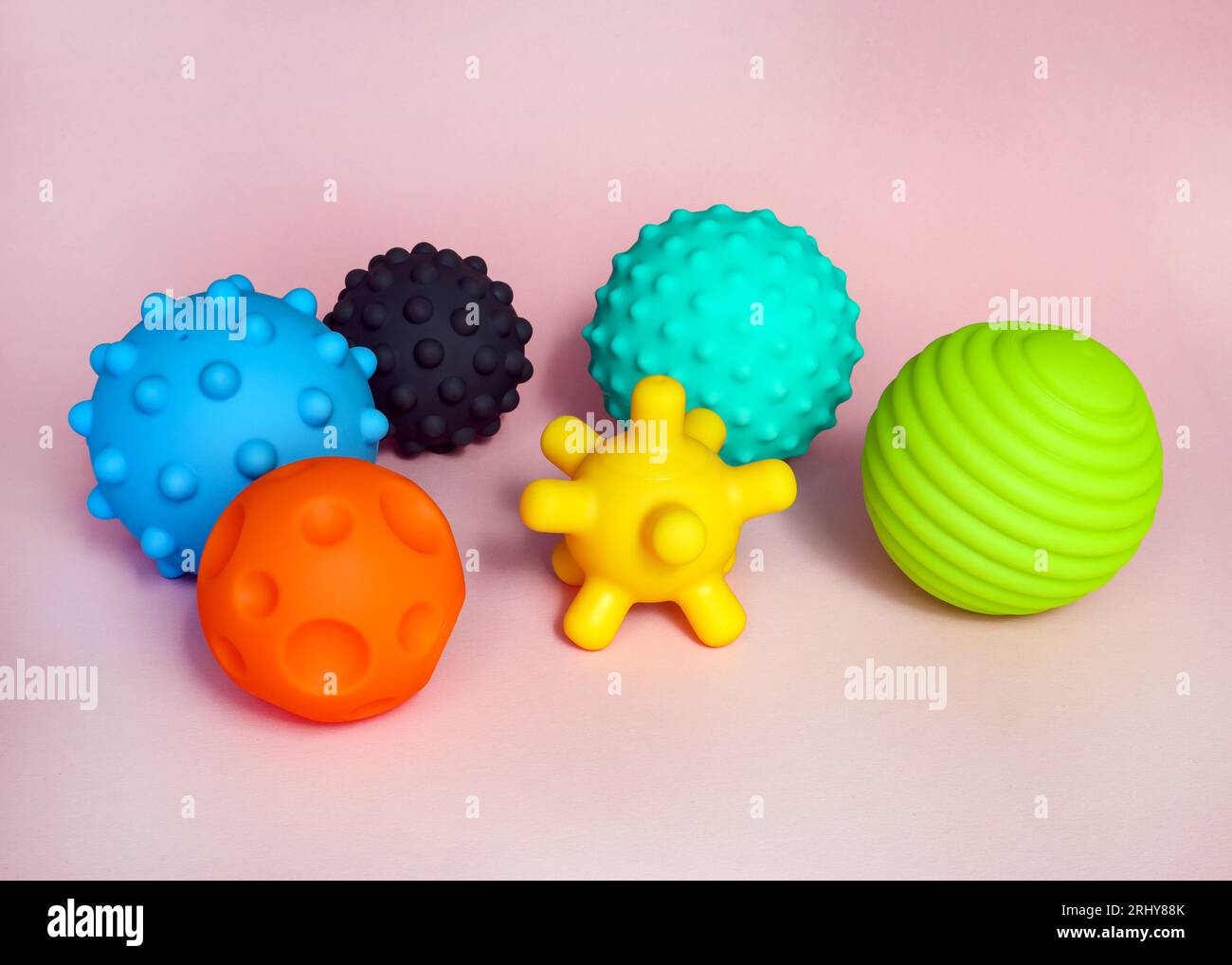 Color sensory massage ball. textured plastic multi ball set for babies ...