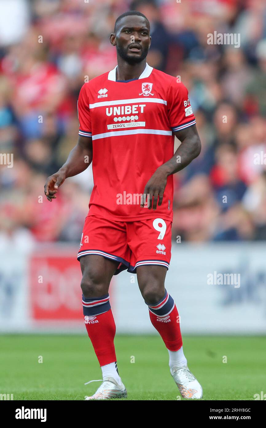 Emmanuel Latte Lath #9 of Middlesbrough during the Sky Bet Championship match Middlesbrough vs ...