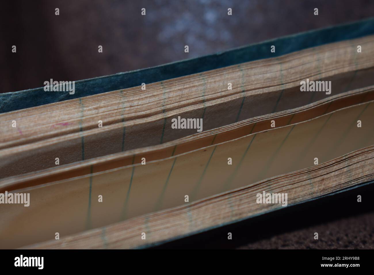 The edge of a small notebook or memo pad from the late 1940's, showing ...