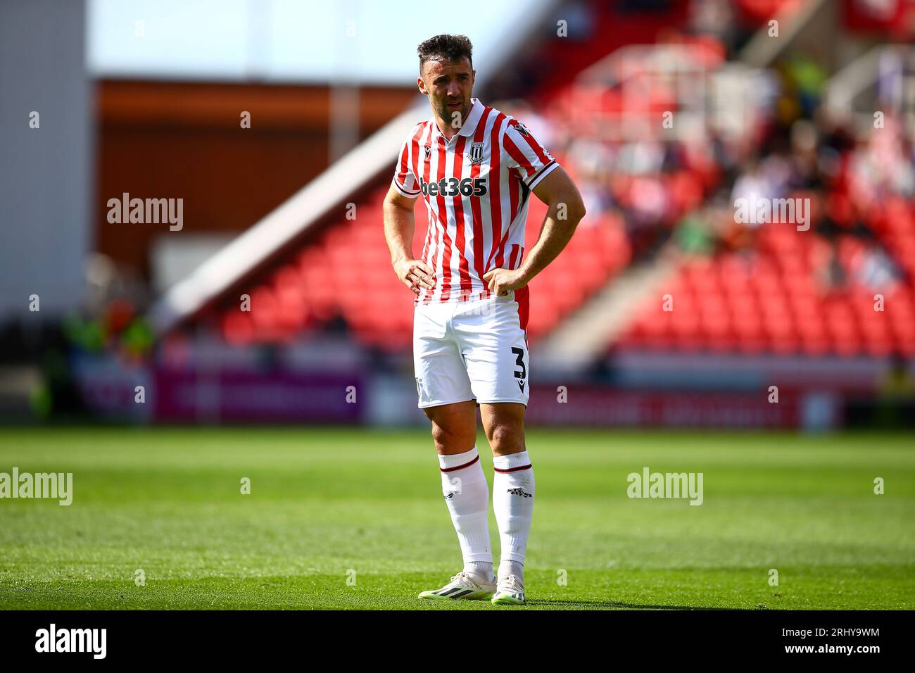 bet365 Stadium, Stoke, England - 19th August 2023 Enda Stevens (3) of ...