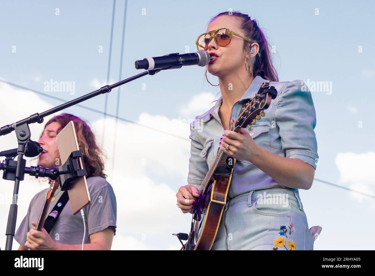 New York, USA. 18th Aug, 2023. Sierra Hull on mandolin performs with ...