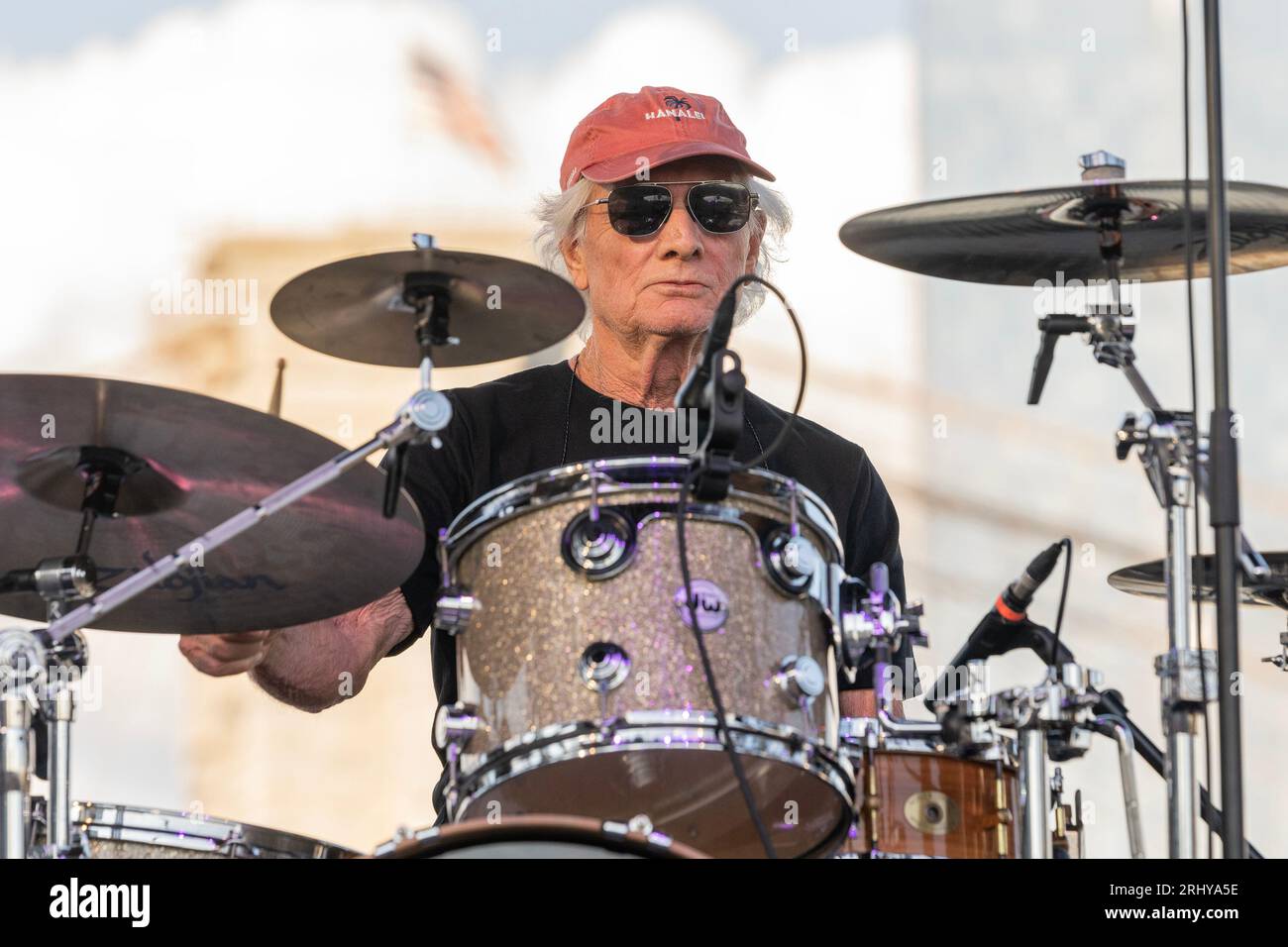 New York, USA. 18th Aug, 2023. Bill Kreutzmann on drums performs with ...