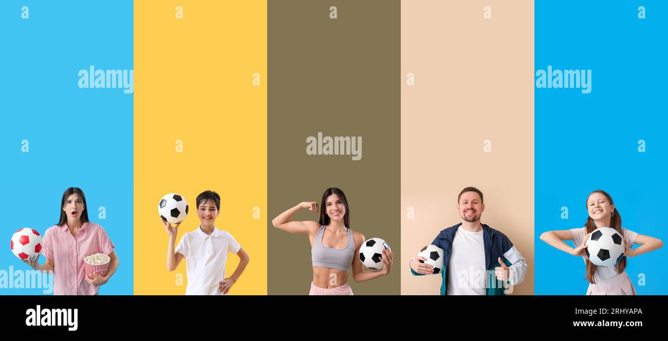 Set soccer football balls hi-res stock photography and images - Alamy
