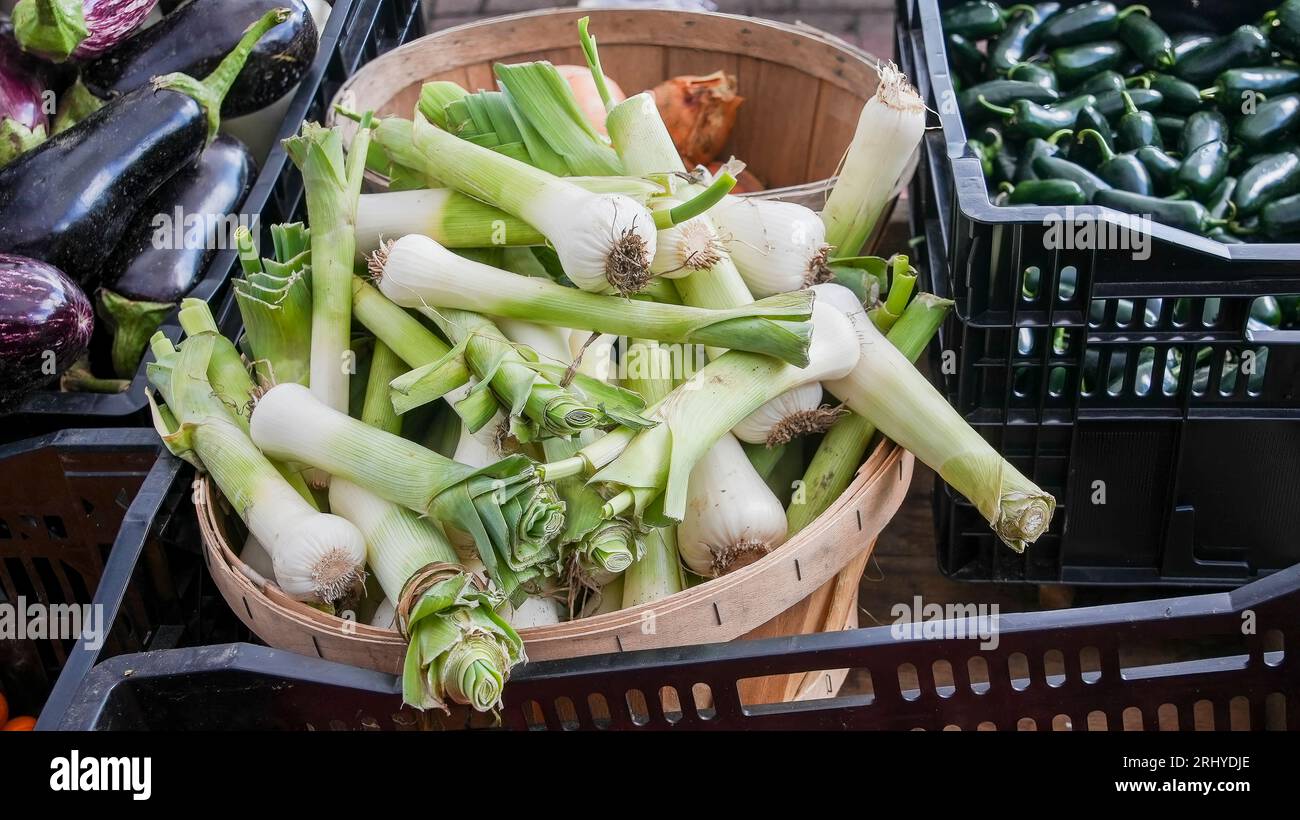 Leek market hi-res stock photography and images - Alamy