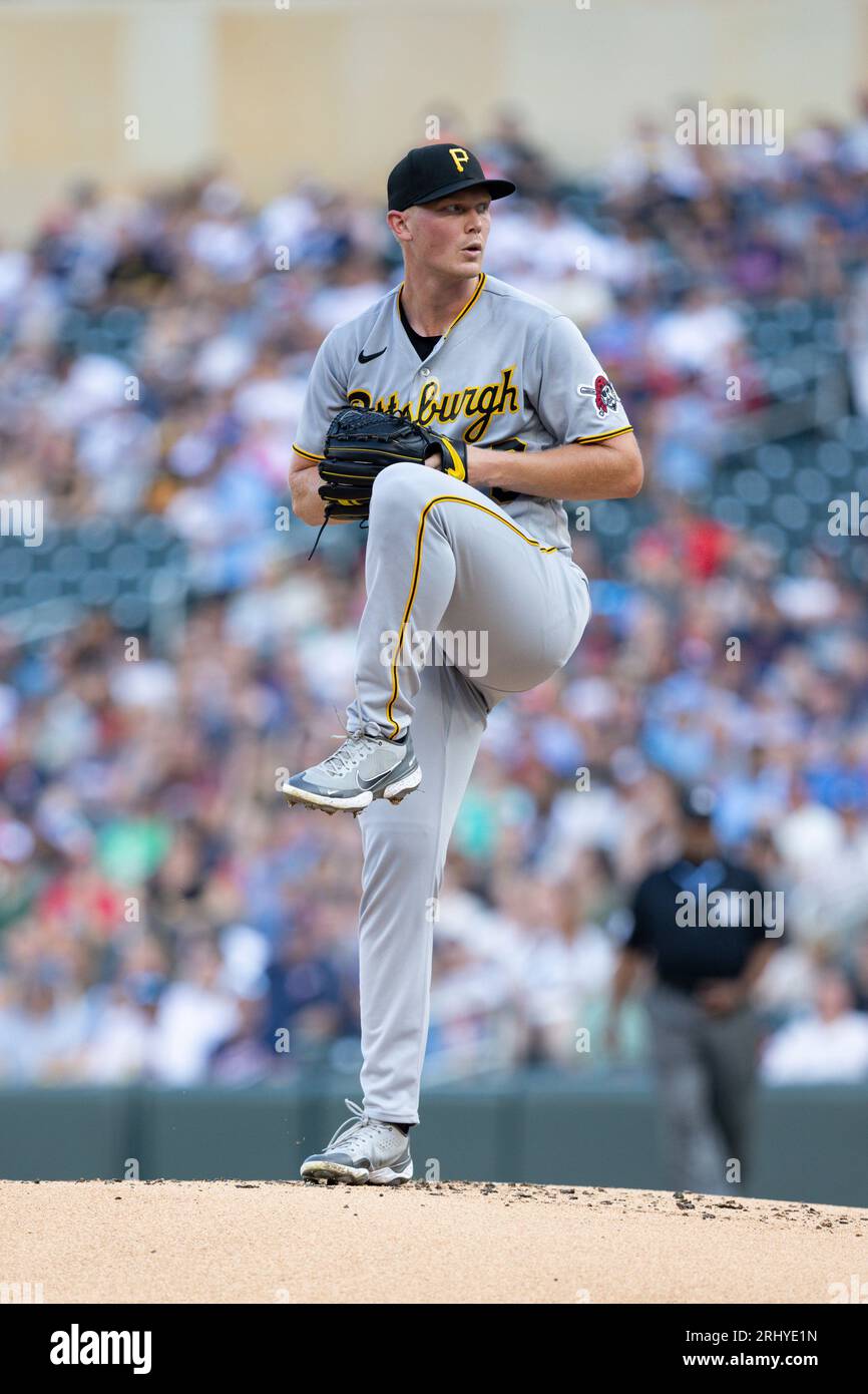 Pittsburgh Pirates starting pitcher Mitch Keller winds up during the ...