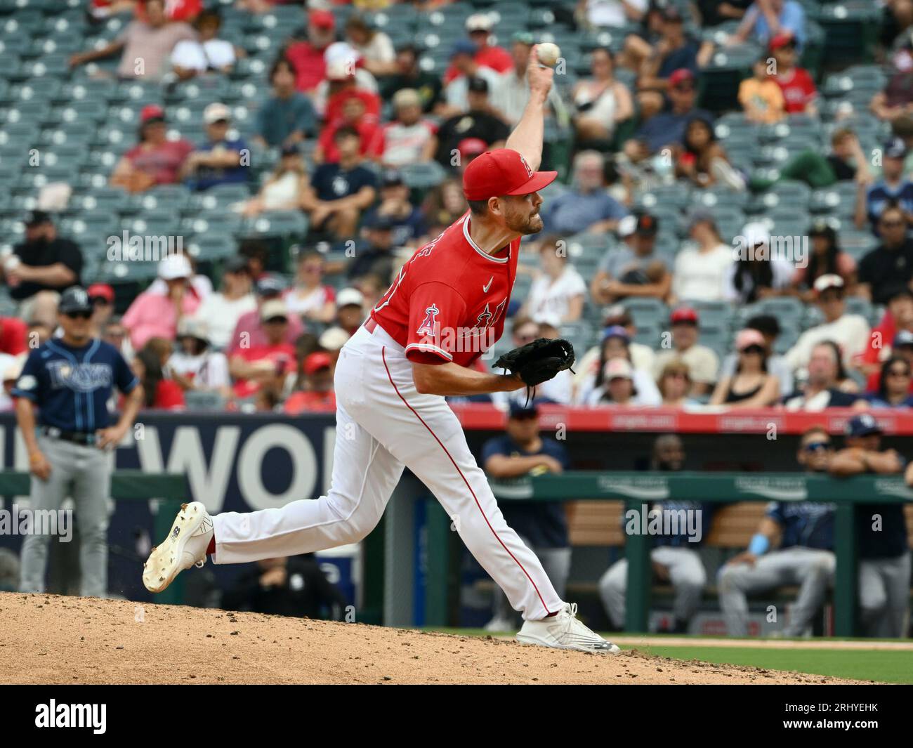 ANAHEIM, CA - AUGUST 19: Los Angeles Angels pitcher Matt Moore (55 ...