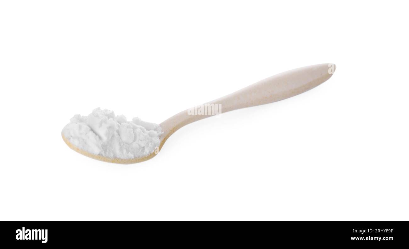 Spoon of natural starch isolated on white Stock Photo - Alamy