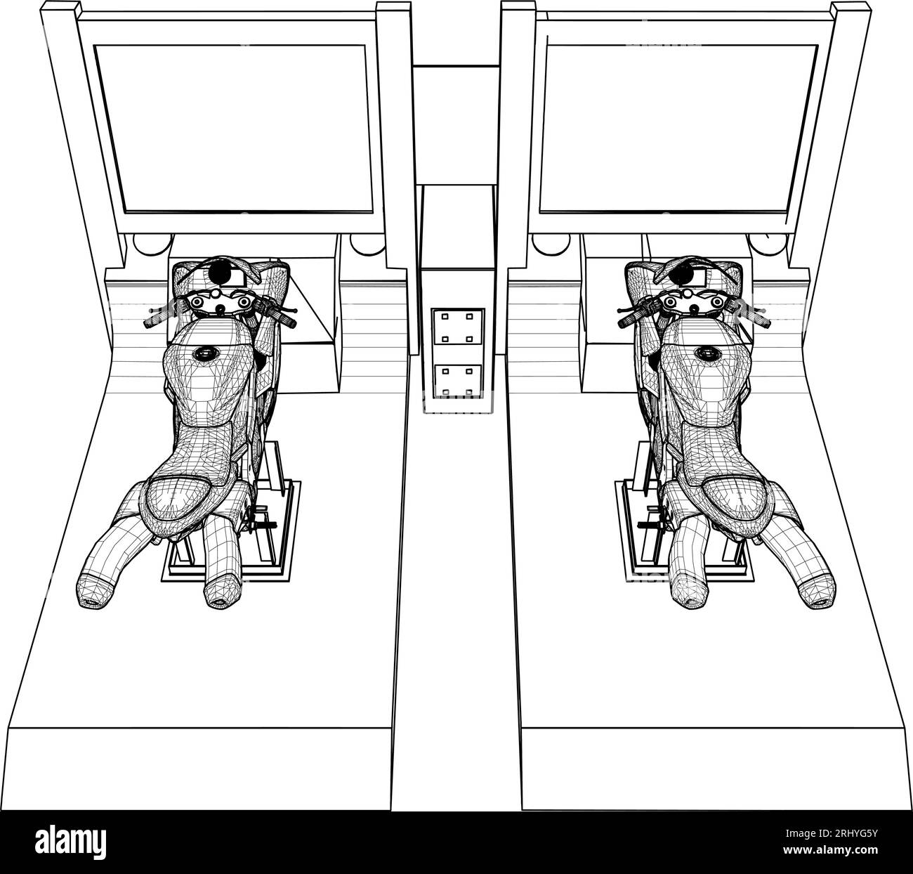 Slot Game Racing Machine Vector. Pop Moto Racing Playing Machine ...