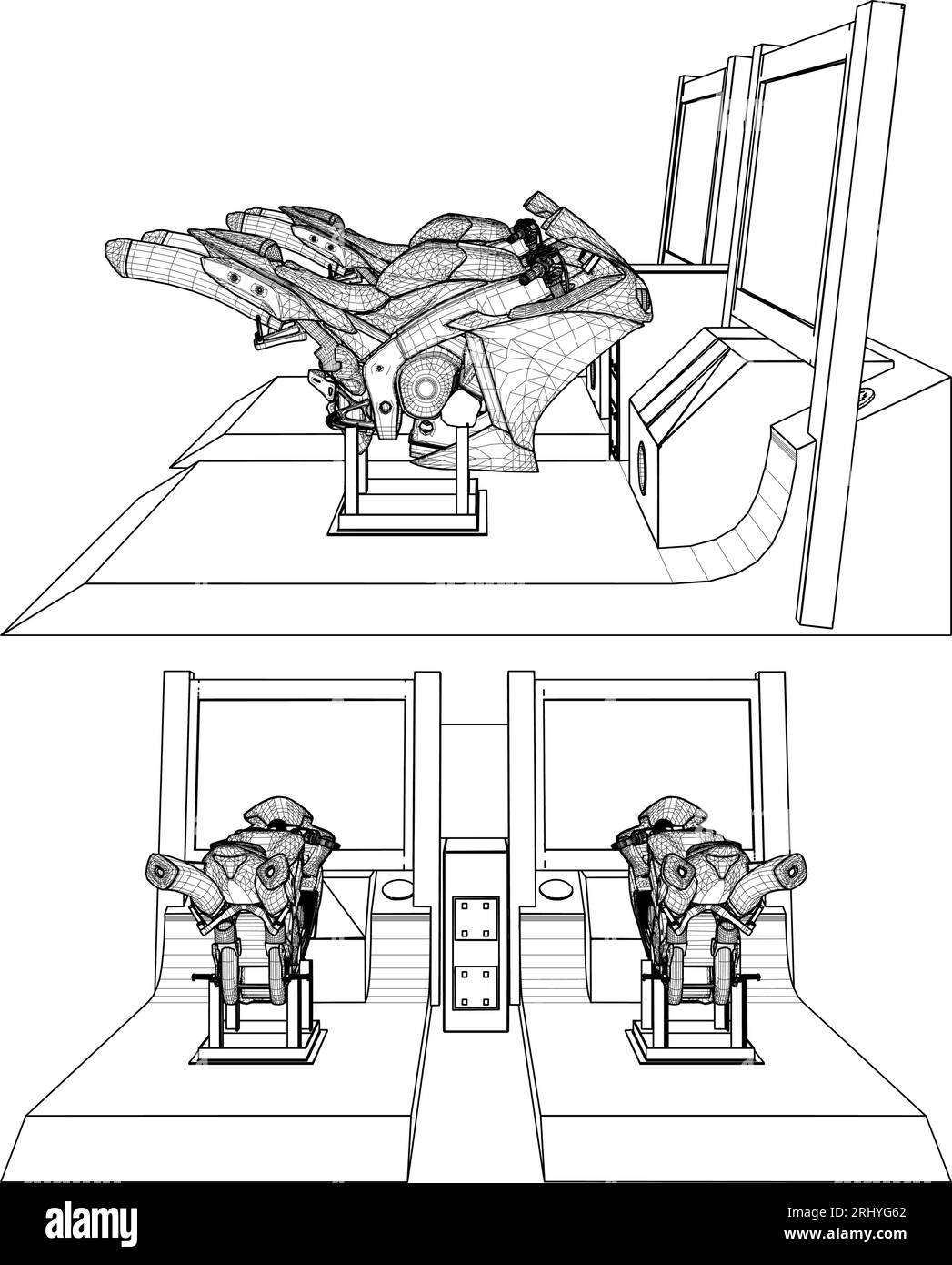 Playing video games on computer Stock Vector Images - Alamy