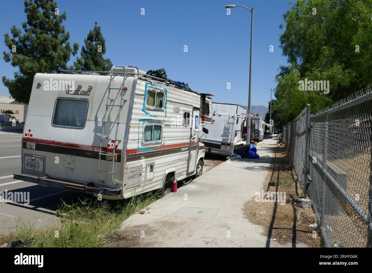 Los Angeles, California, USA 18th August 2023 Homeless RV Encampments ...