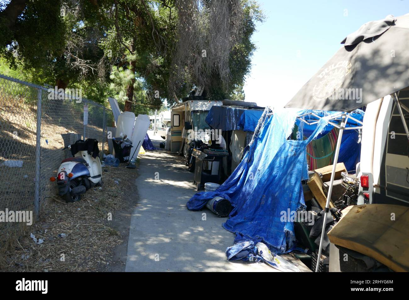 Los Angeles, California, USA 18th August 2023 Homeless RV Encampments ...