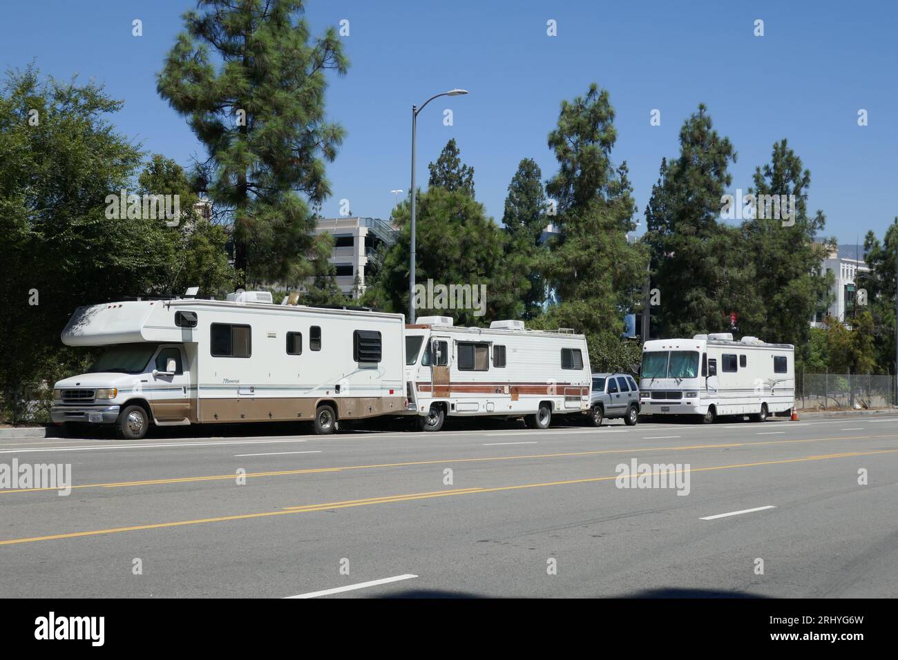 Los Angeles, California, USA 18th August 2023 Homeless RV Encampments ...