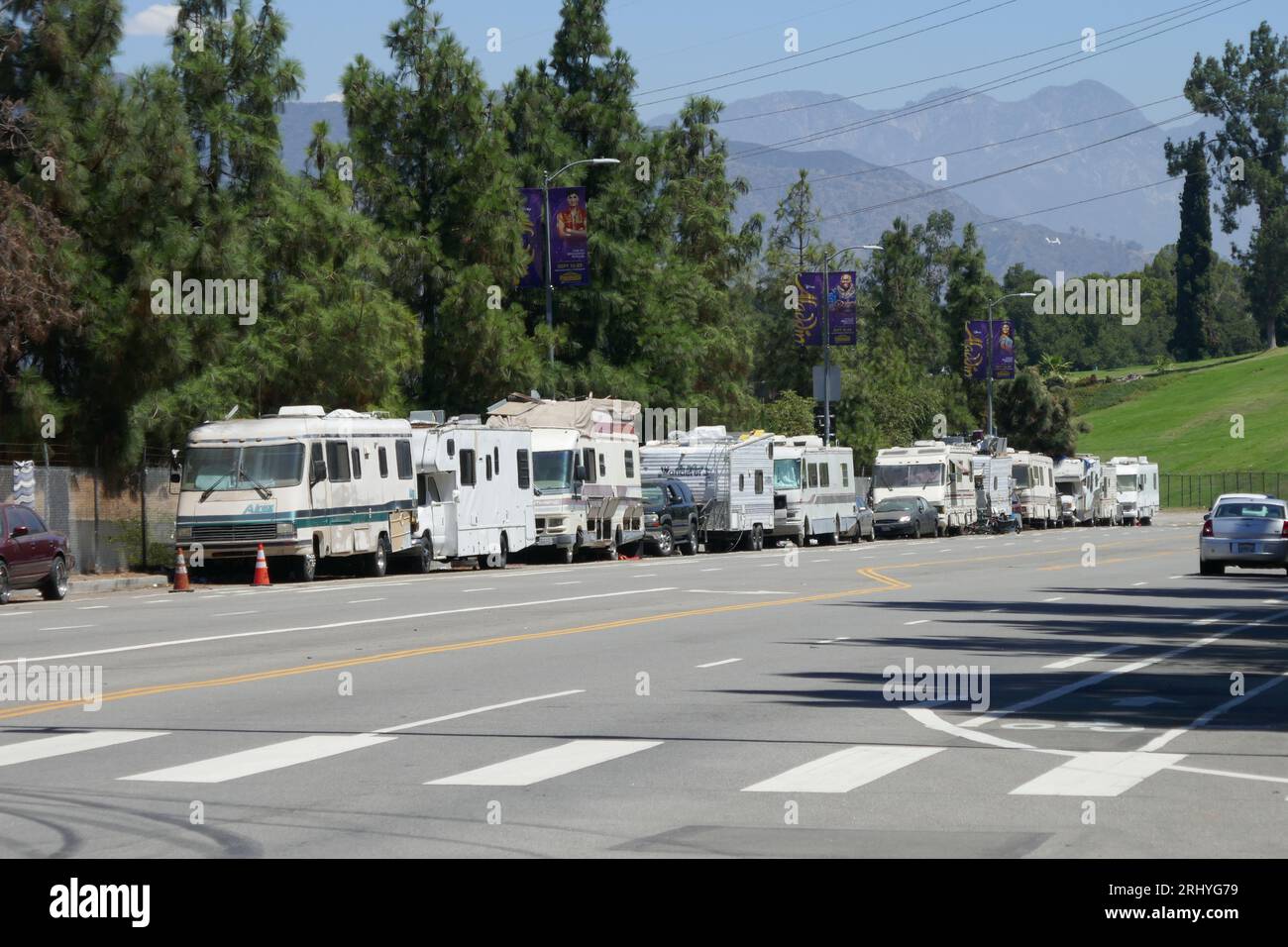 Los Angeles, California, USA 18th August 2023 Homeless RV Encampments ...