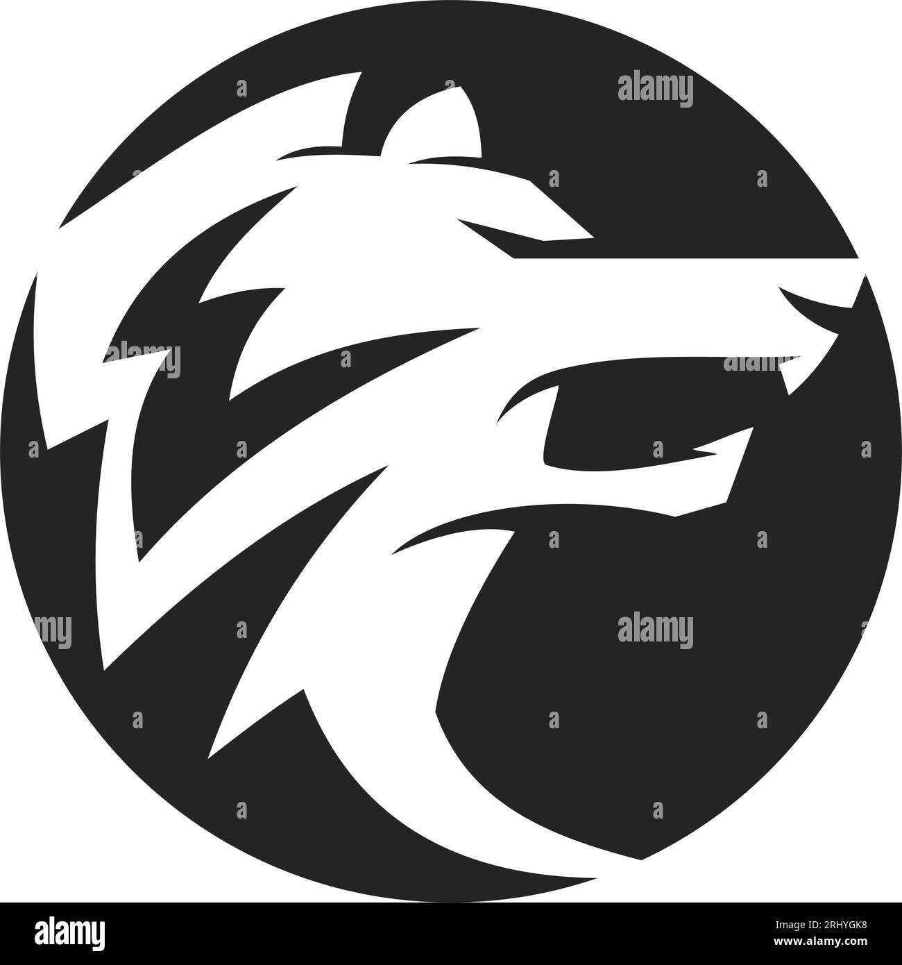 Wolf logo template Isolated. Brand Identity. Icon Abstract Vector ...