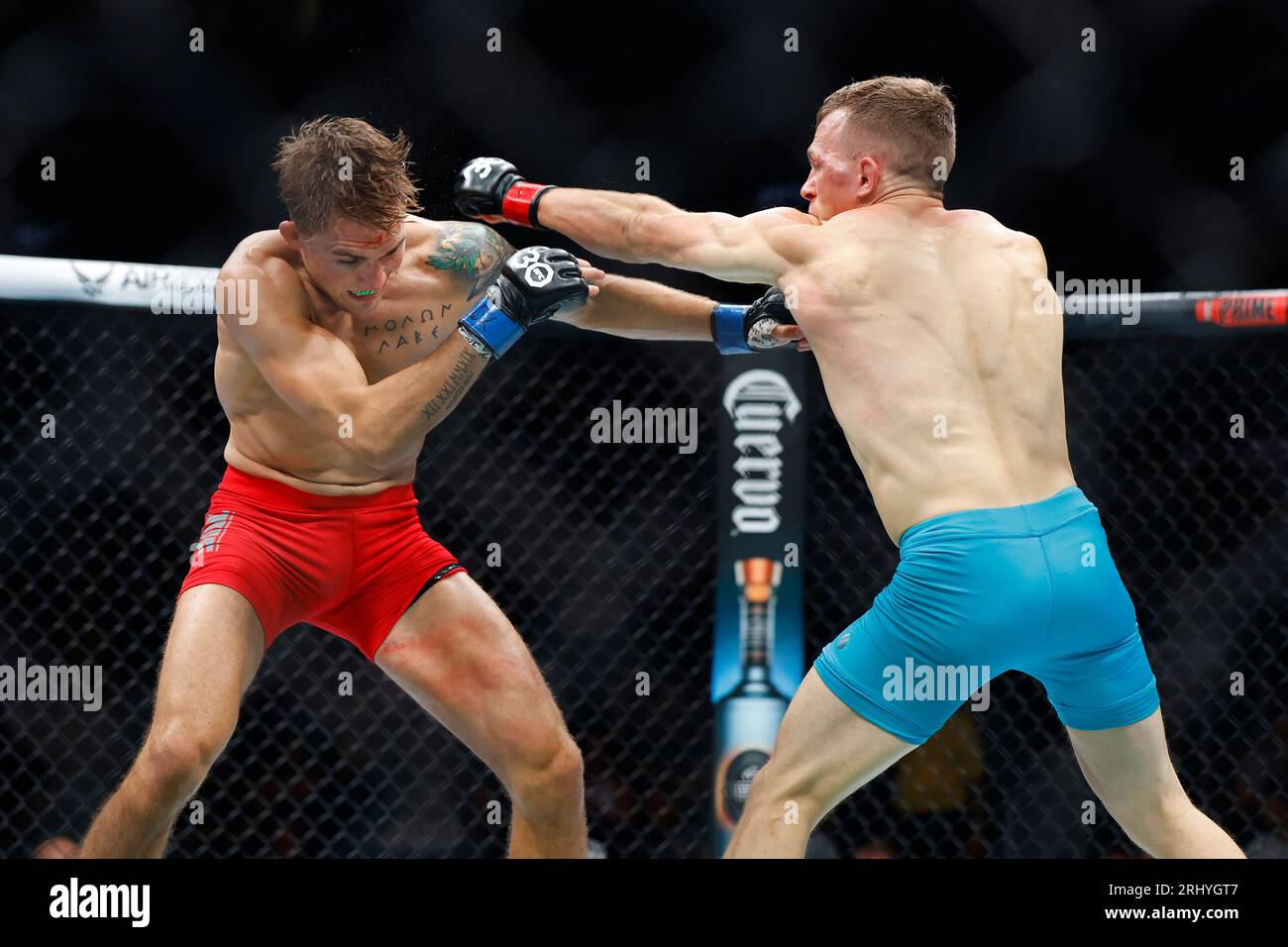 Brad Katona, right, in action against Cody Gibson during a UFC 292 ...
