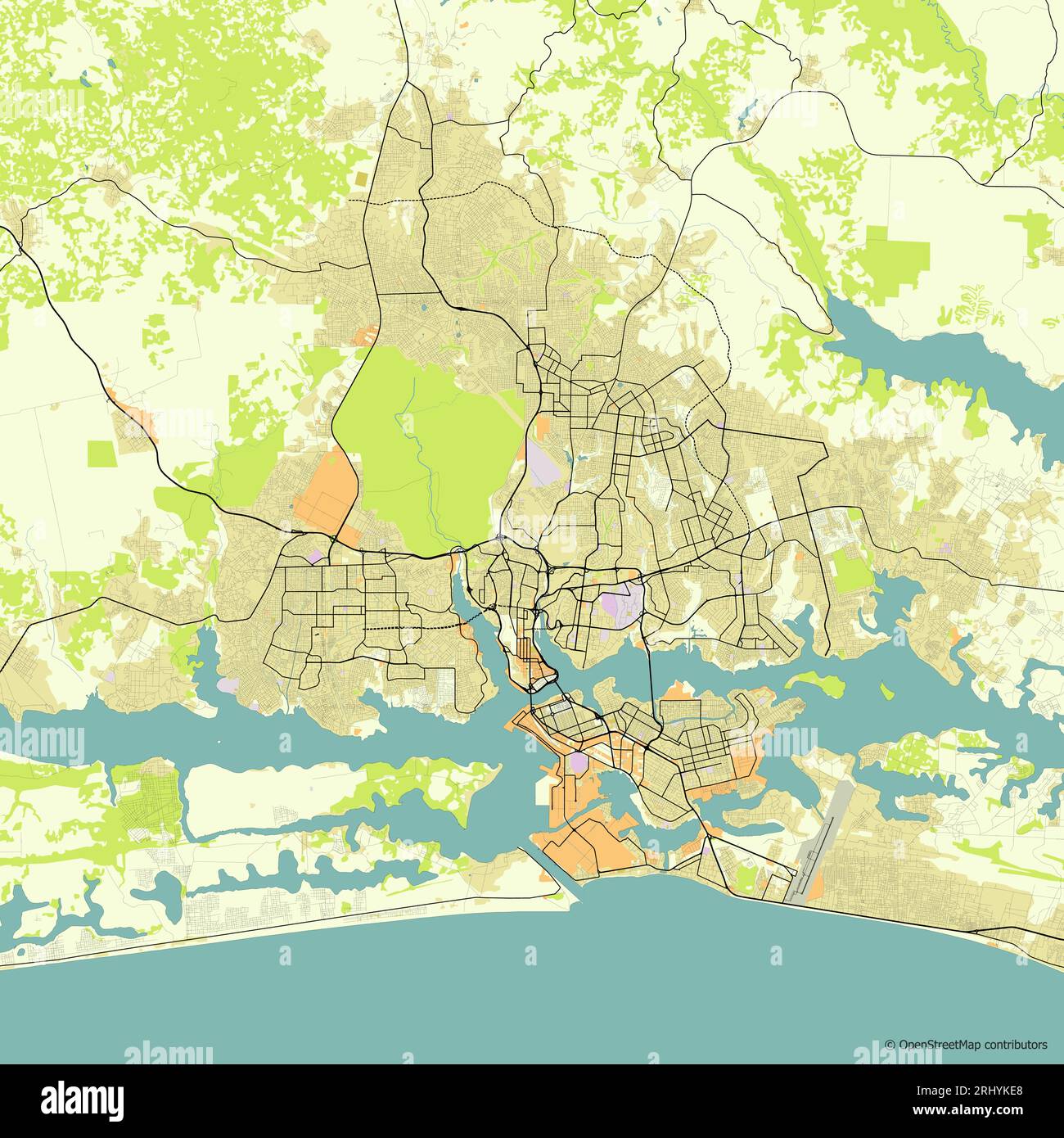 Map of abidjan hi-res stock photography and images - Alamy