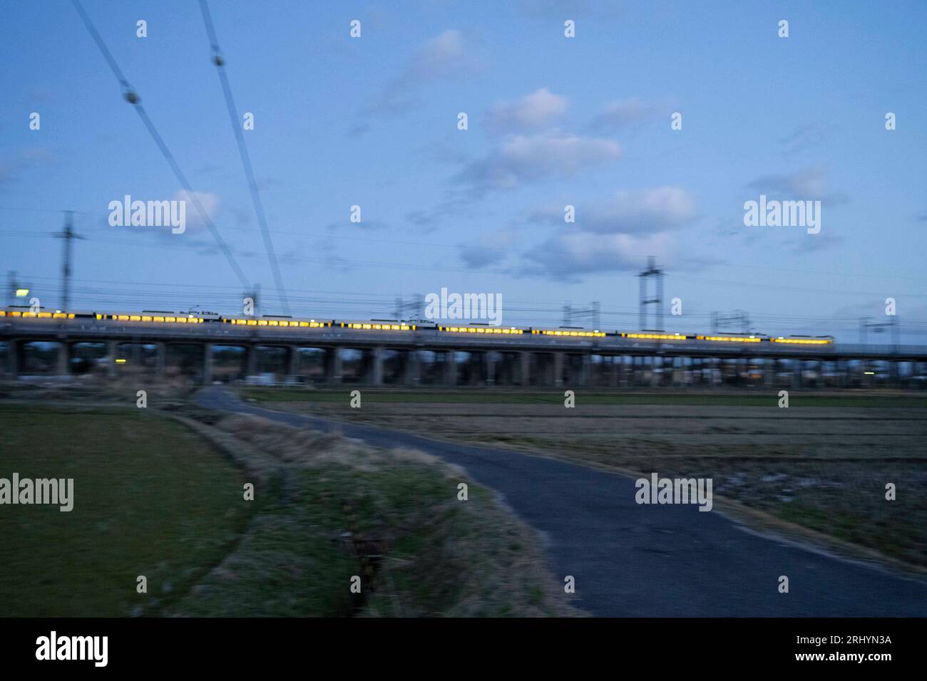 Otsu, Shiga Prefecture, Japan. 18th Mar, 2023. A JR West commuter train ...