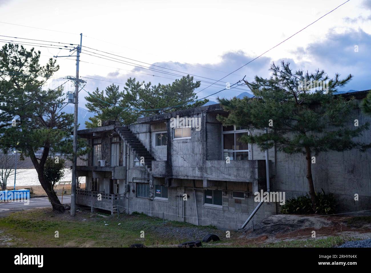 Otsu, Shiga Prefecture, Japan. 18th Mar, 2023. A rural apartment ...