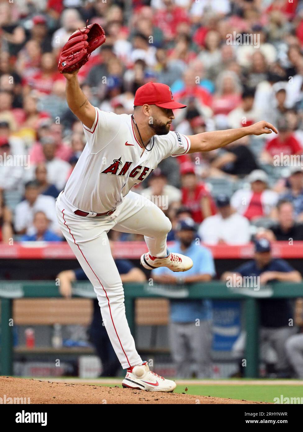 ANAHEIM, CA - AUGUST 19: Los Angeles Angels pitcher Patrick Sandoval ...