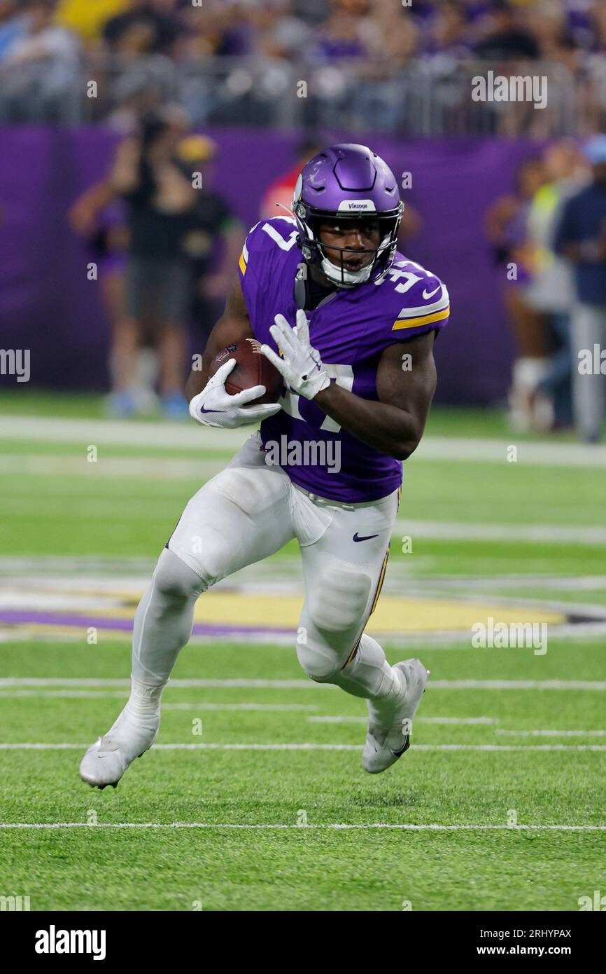 Minnesota Vikings running back DeWayne McBride carries the ball in the ...