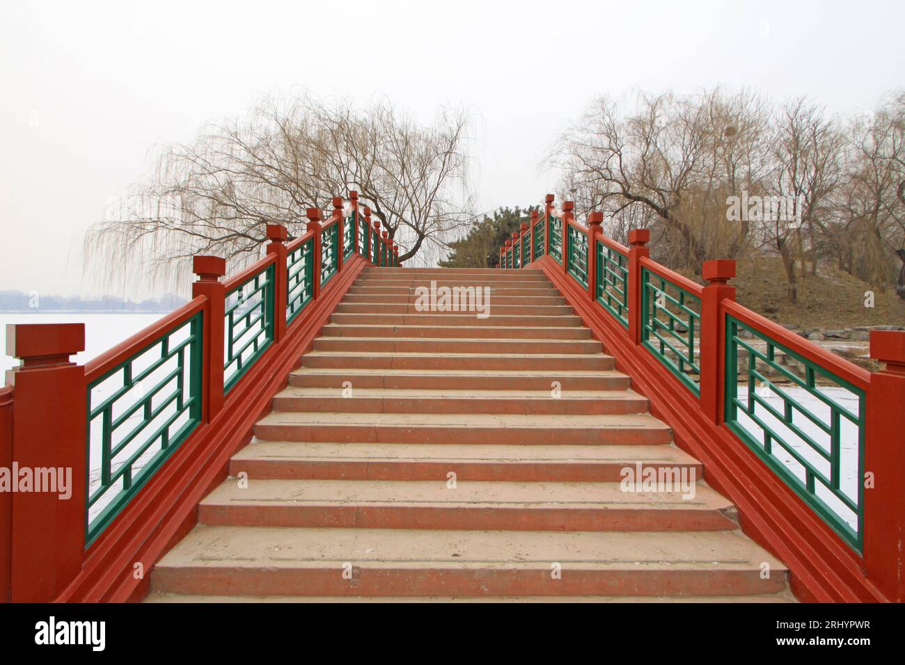 bridge architecture scenery on the Old summer palace ruins park ...