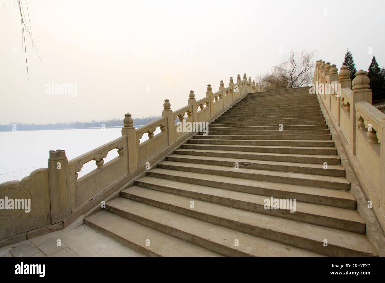 Ancient bridge in Old summer palace ruins park, Beijing, China Stock ...