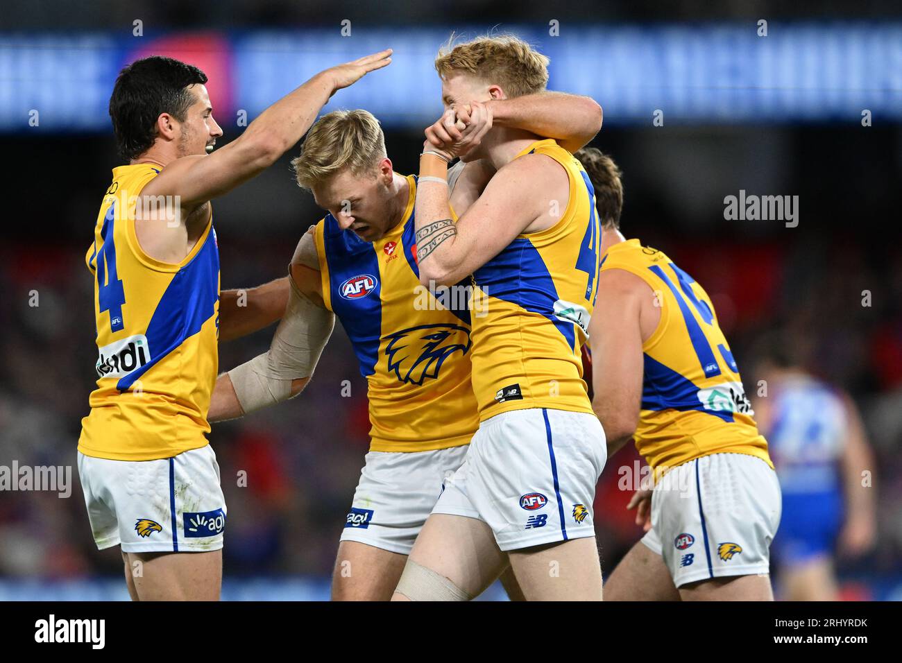 Melbourne, Australia. 20th Aug, 2023. Oscar Allen of West Coast (2nd ...