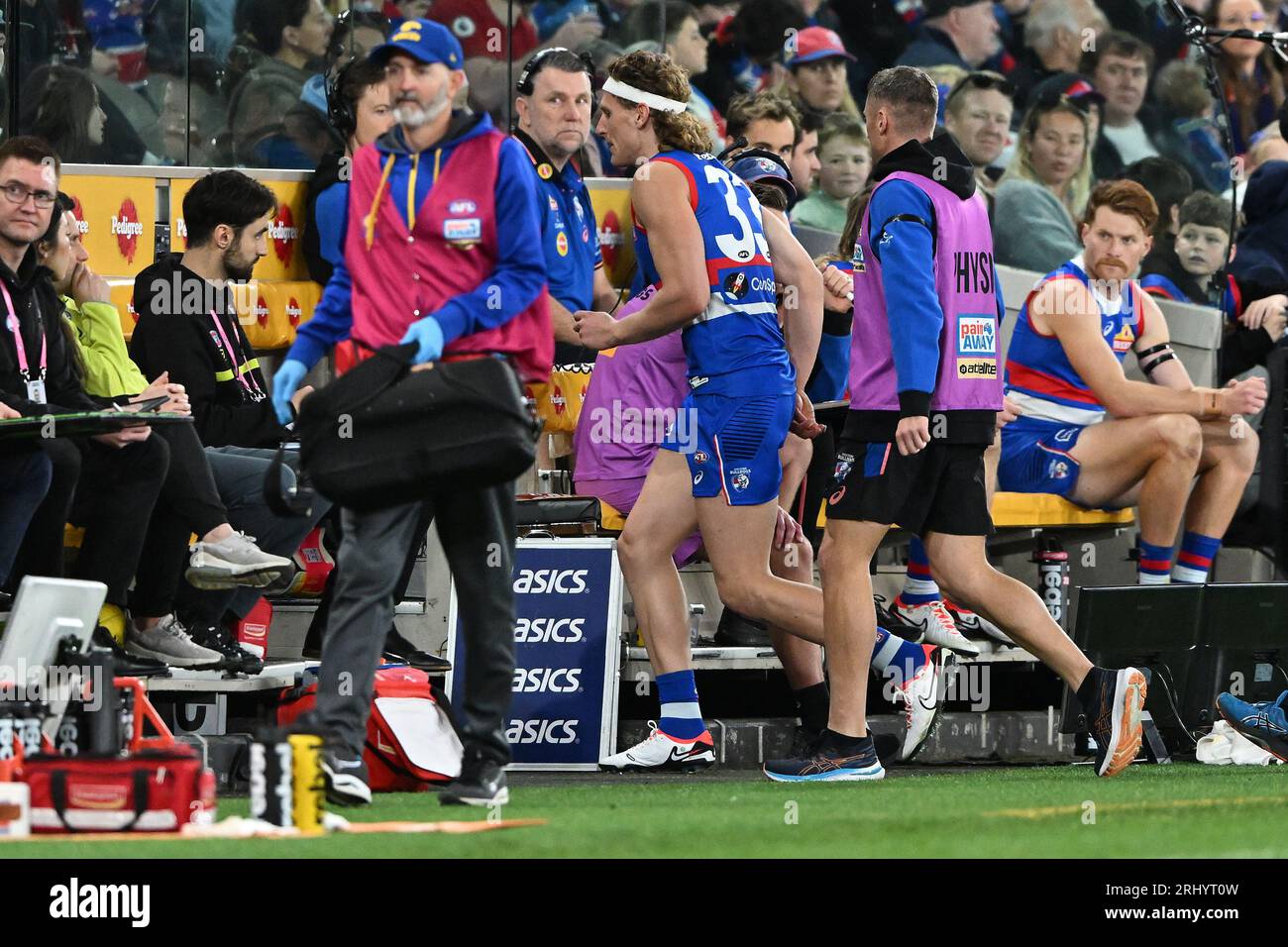 Melbourne, Australia. 20th Aug, 2023. Aaron Naughton of Western ...