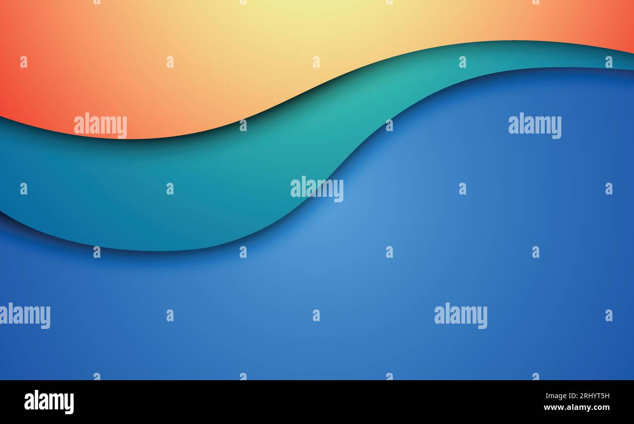 wavy colorful paper illustration background design. eps 10 vector Stock ...