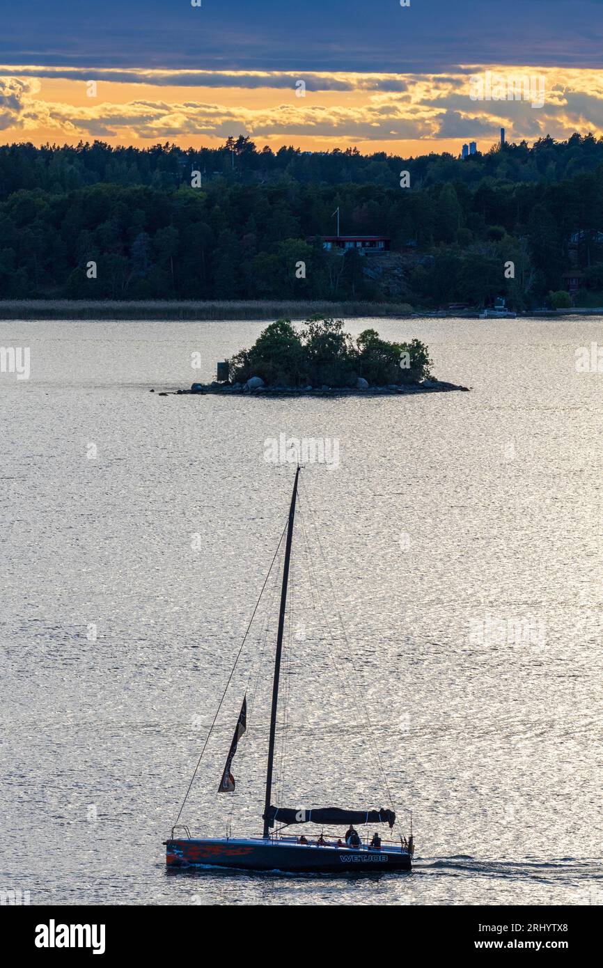 Sailing, Skarpo Island, Stockholm Archipelago, Sweden, Scandinavia ...