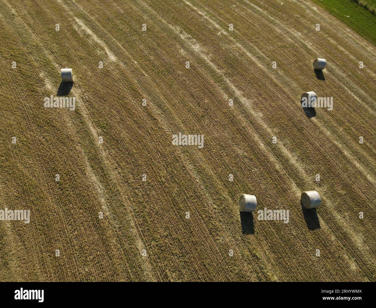 Spring field and haybales hi-res stock photography and images - Alamy